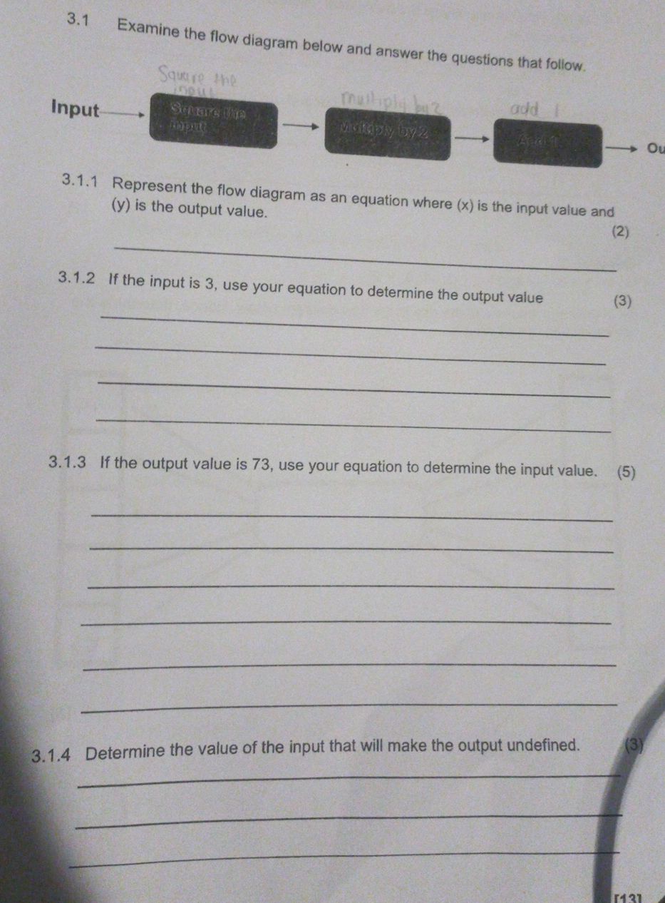 3.1 Examine the flow diagram below and | StudyX