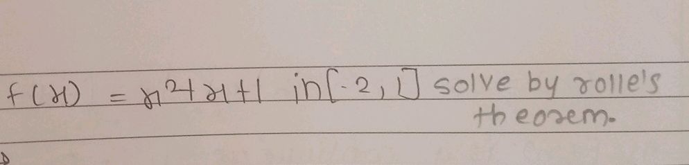 Given \(f(x) = x^2 + x + 1\) in the interval | StudyX