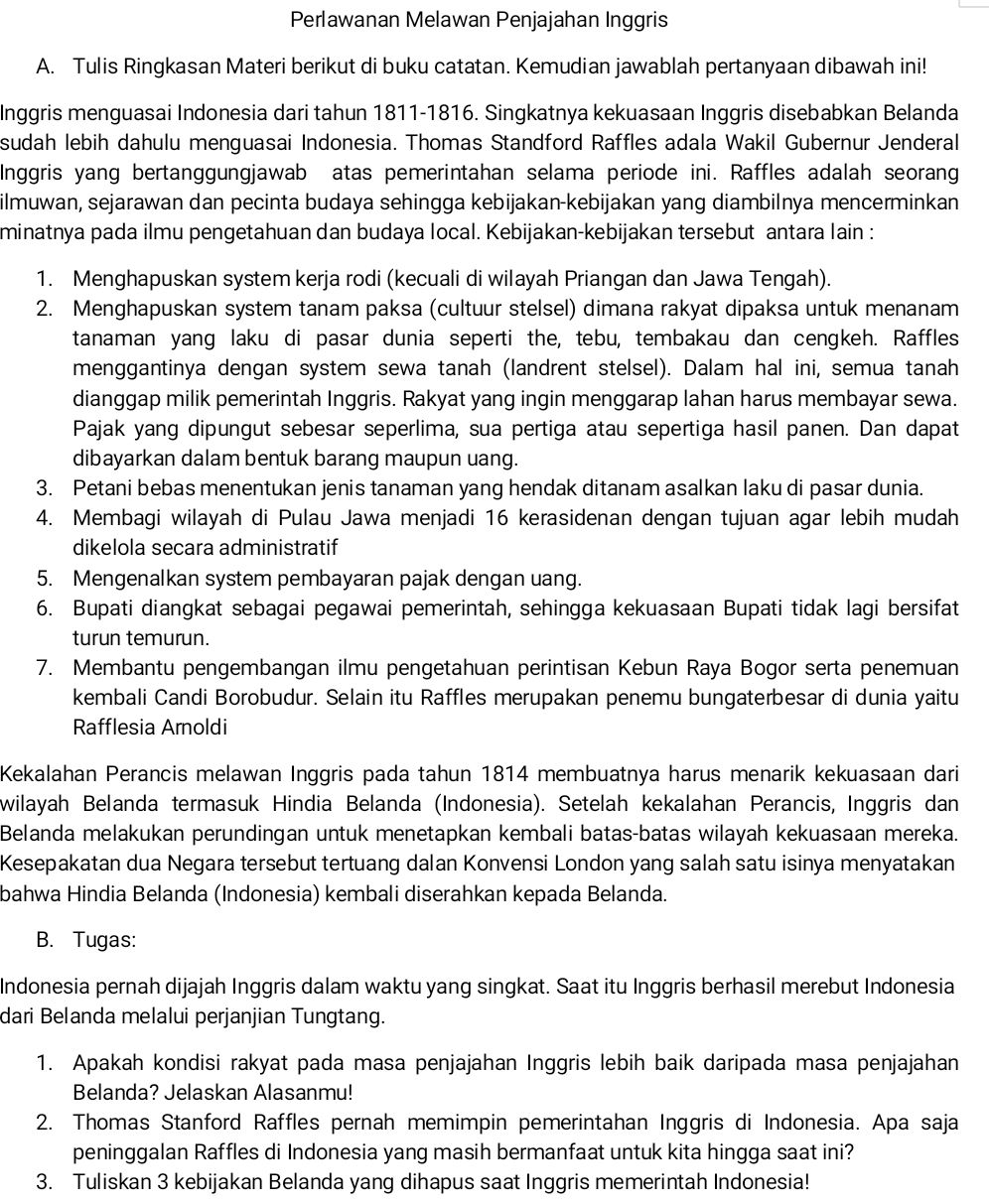 A. Tulis Ringkasan Materi berikut di buku | StudyX