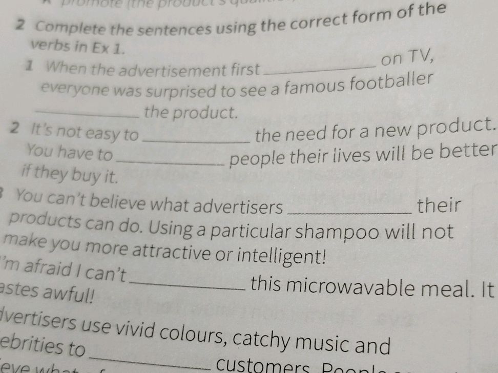 2 Complete the sentences using the correct | StudyX