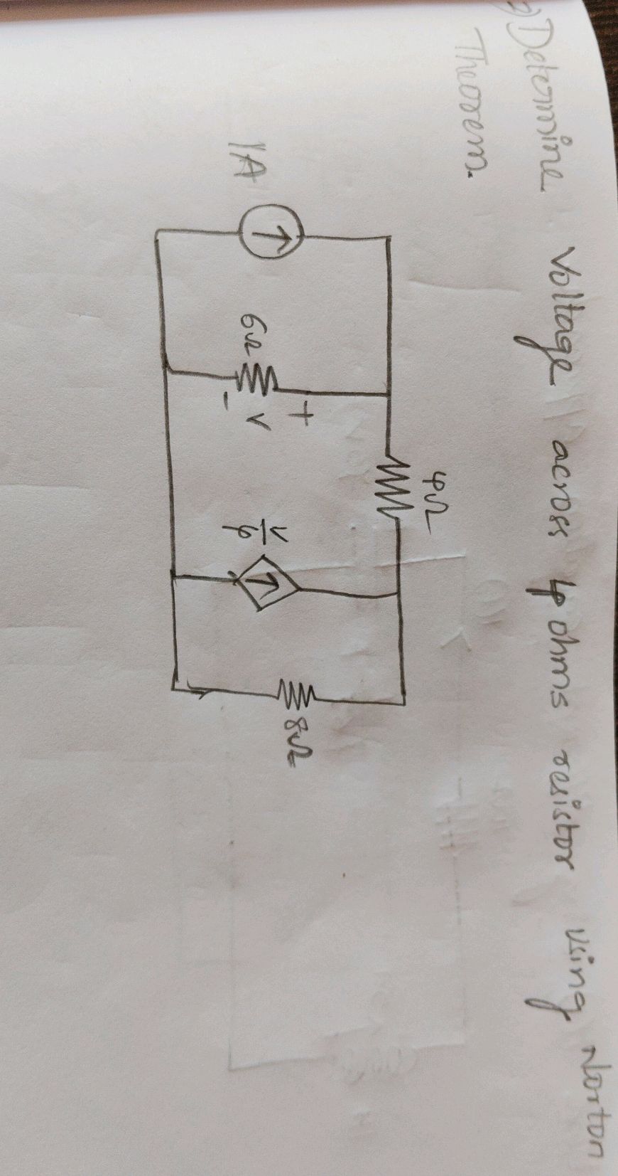 Determine Voltage across 4 ohms resistor | StudyX