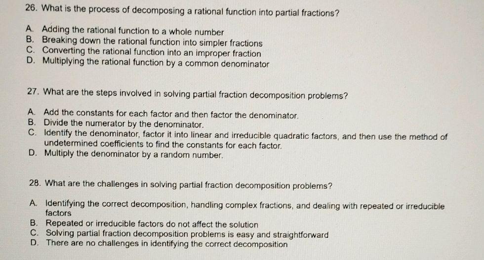 26. What is the process of decomposing a | StudyX