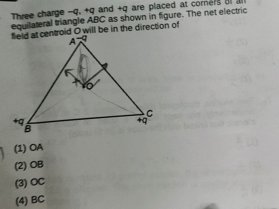 Three charge -q, +q and +q are placed at | StudyX