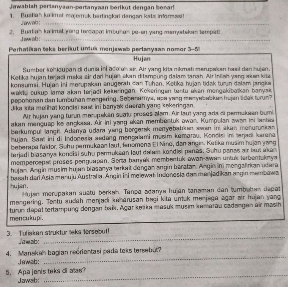 1. Buatlah kalimat majemuk bertingkat dengan | StudyX