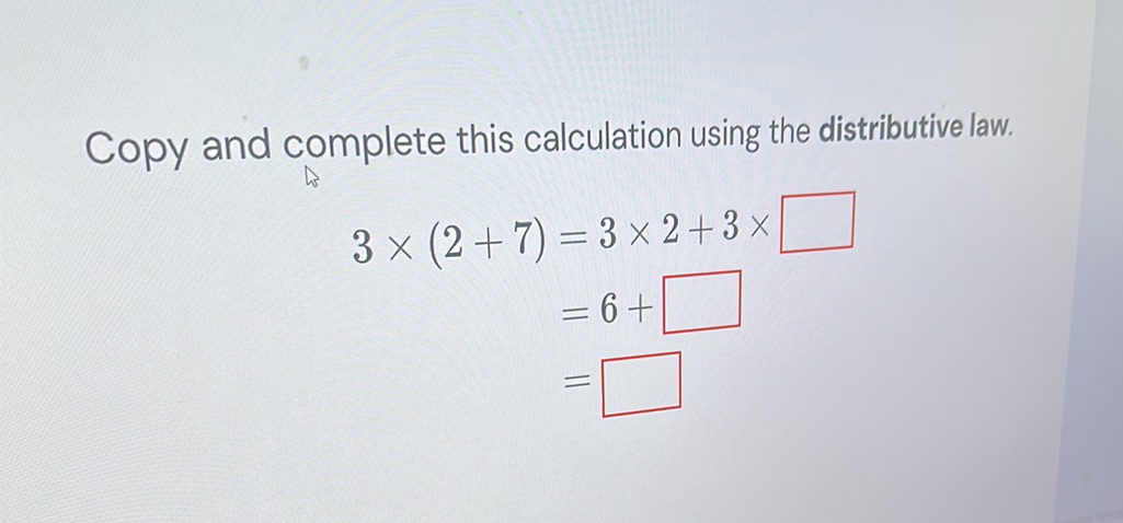 Copy and complete this calculation using the | StudyX