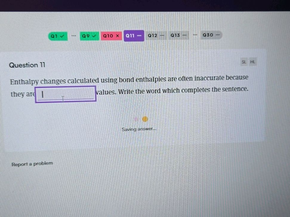 Question 11 Enthalpy changes calculated | StudyX