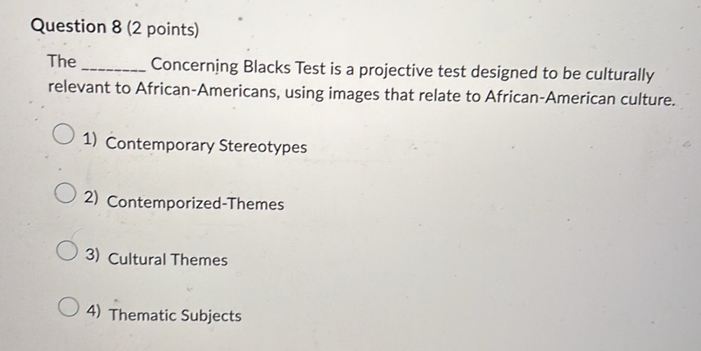 Question 8 (2 points) The ______ Concerning | StudyX