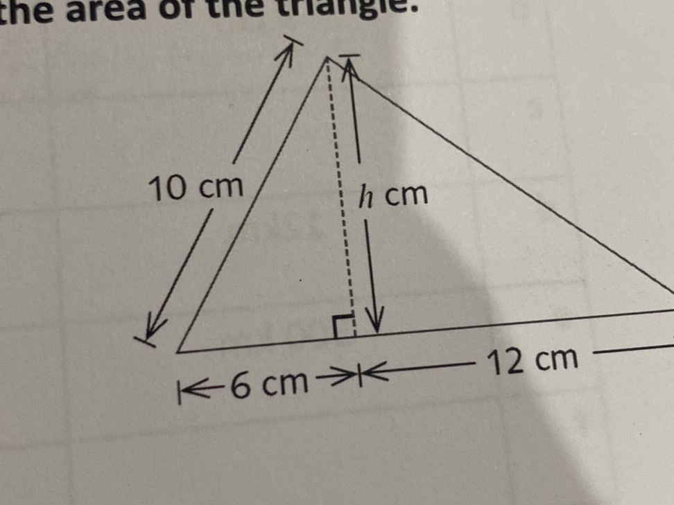 The image shows a triangle with the | StudyX
