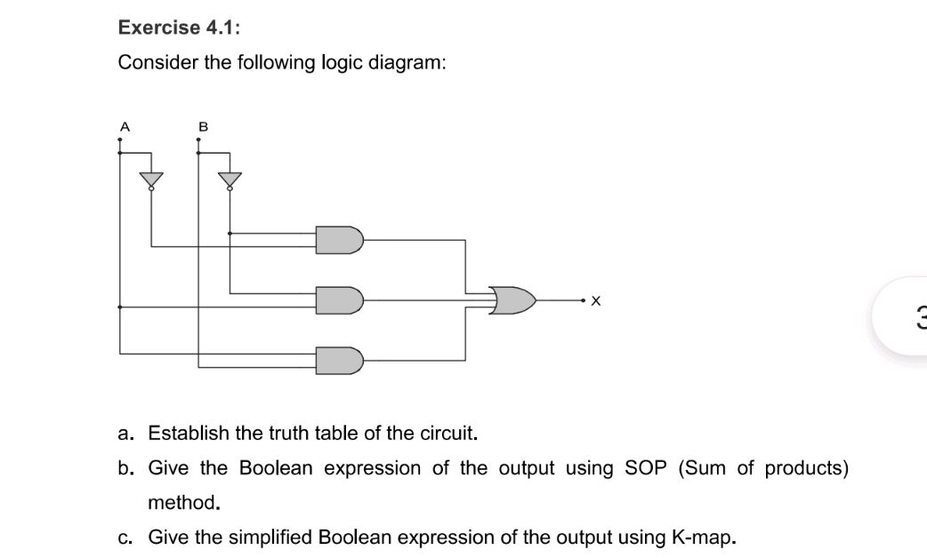Exercise 4.1: Consider the following logic | StudyX