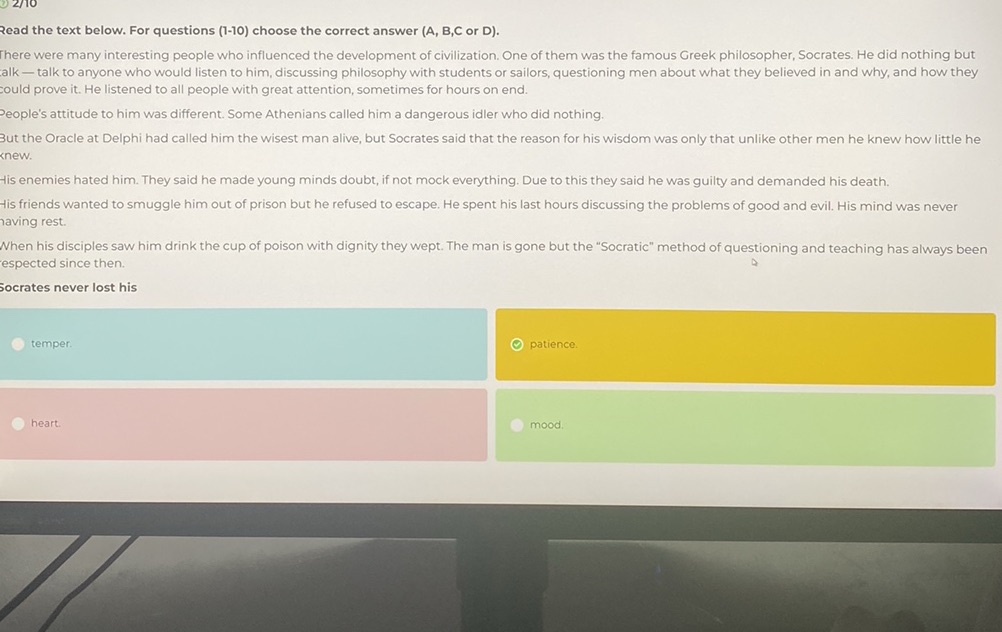 Read the text below. For questions (1-10) | StudyX