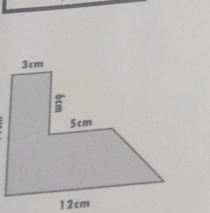 The image shows a shape with the following | StudyX