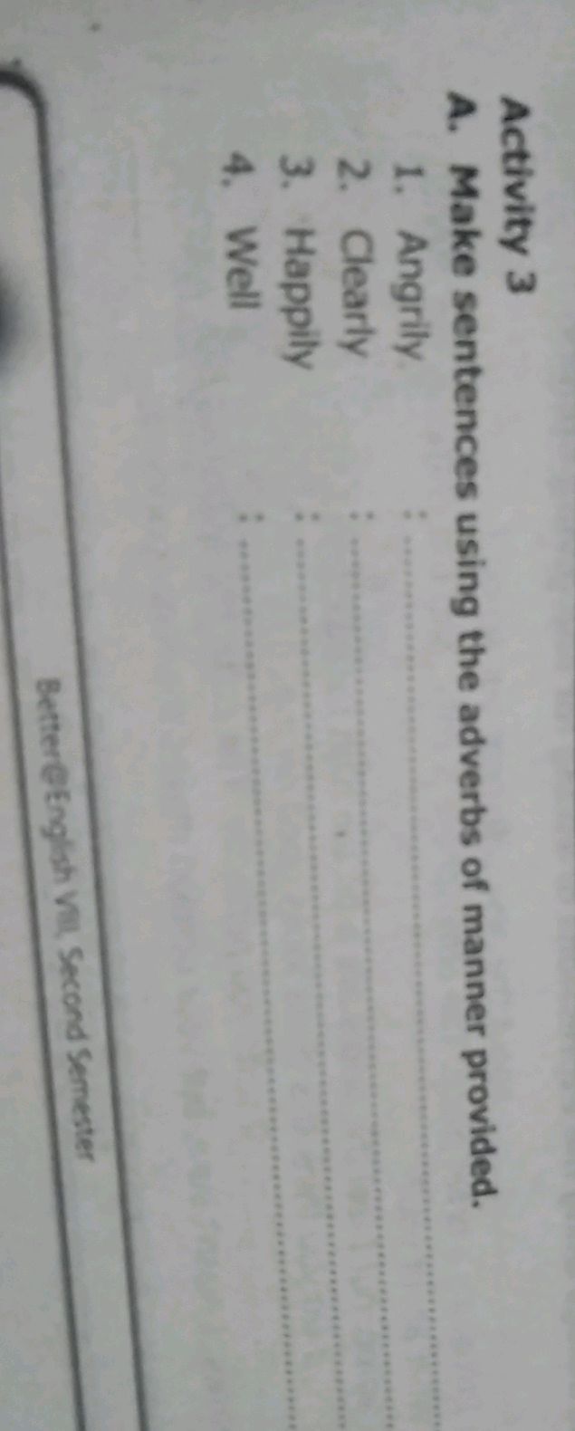 Activity 3 A. Make sentences using the | StudyX