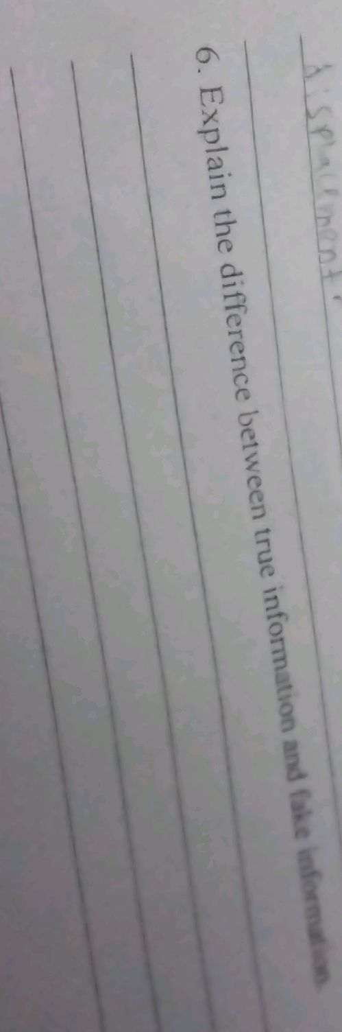 6. Explain the difference between true | StudyX