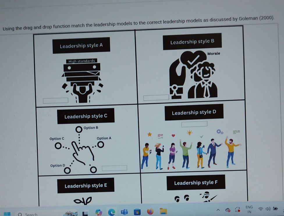 Using the drag and drop function match the | StudyX