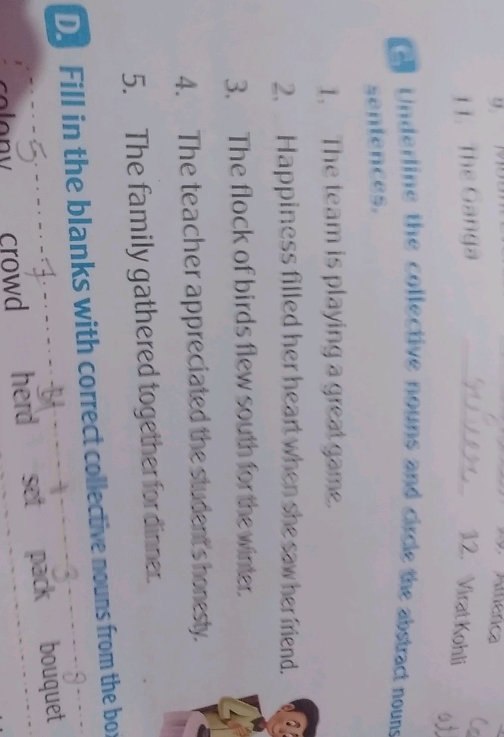 Underline the collective nouns and circle | StudyX