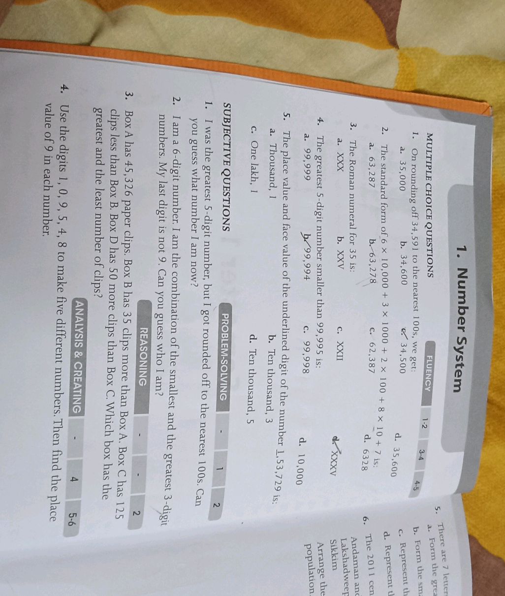 1. On rounding off 34,591 to the nearest | StudyX