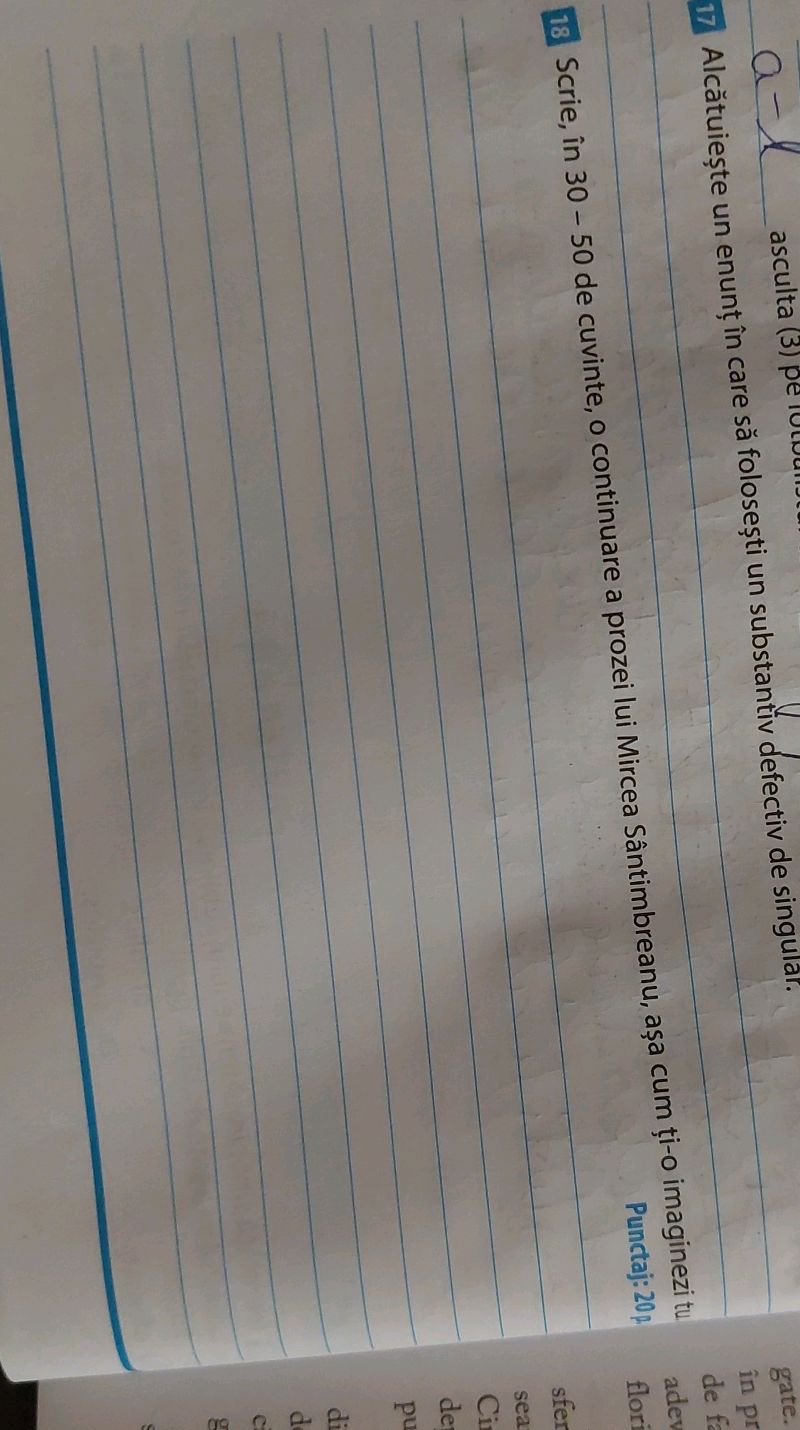17. Alcătuiește un enunț în care să | StudyX