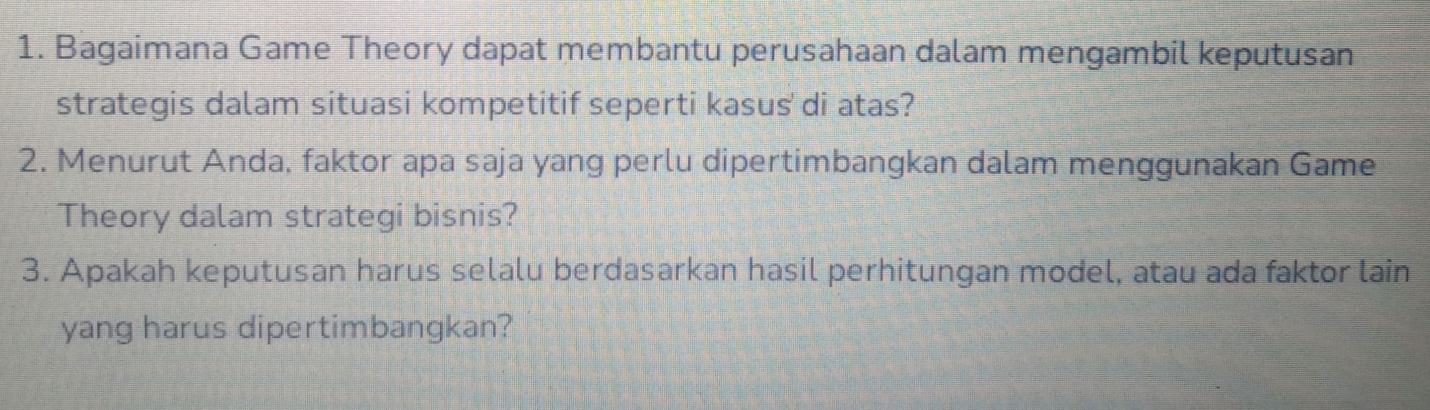 1. Bagaimana Game Theory dapat membantu | StudyX