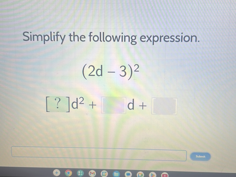 Simplify the following expression. $(2d - | StudyX