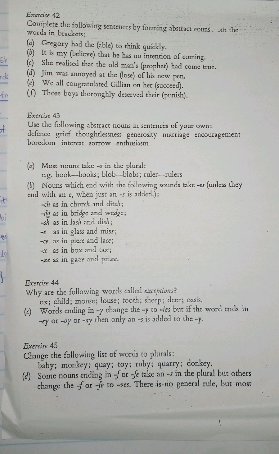 Exercise 42 Complete the following sentences | StudyX