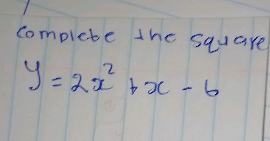 Completing the Square: Solve $y = 2x^2 + 4x | StudyX