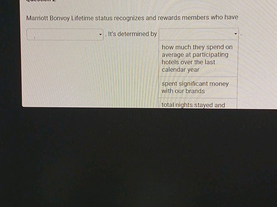 Marriott Bonvoy Lifetime status recognizes