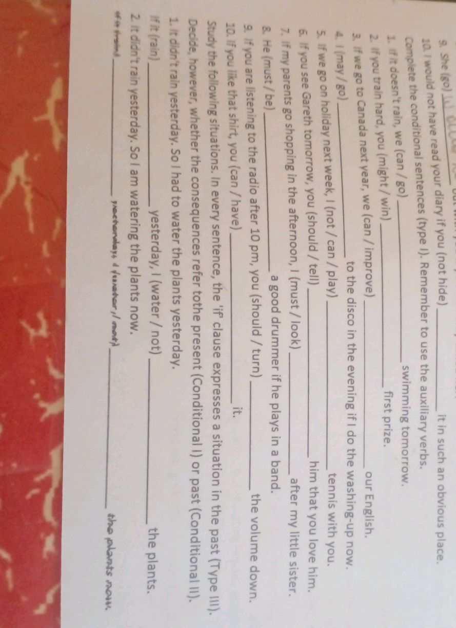 Complete the conditional sentences (type 1). | StudyX