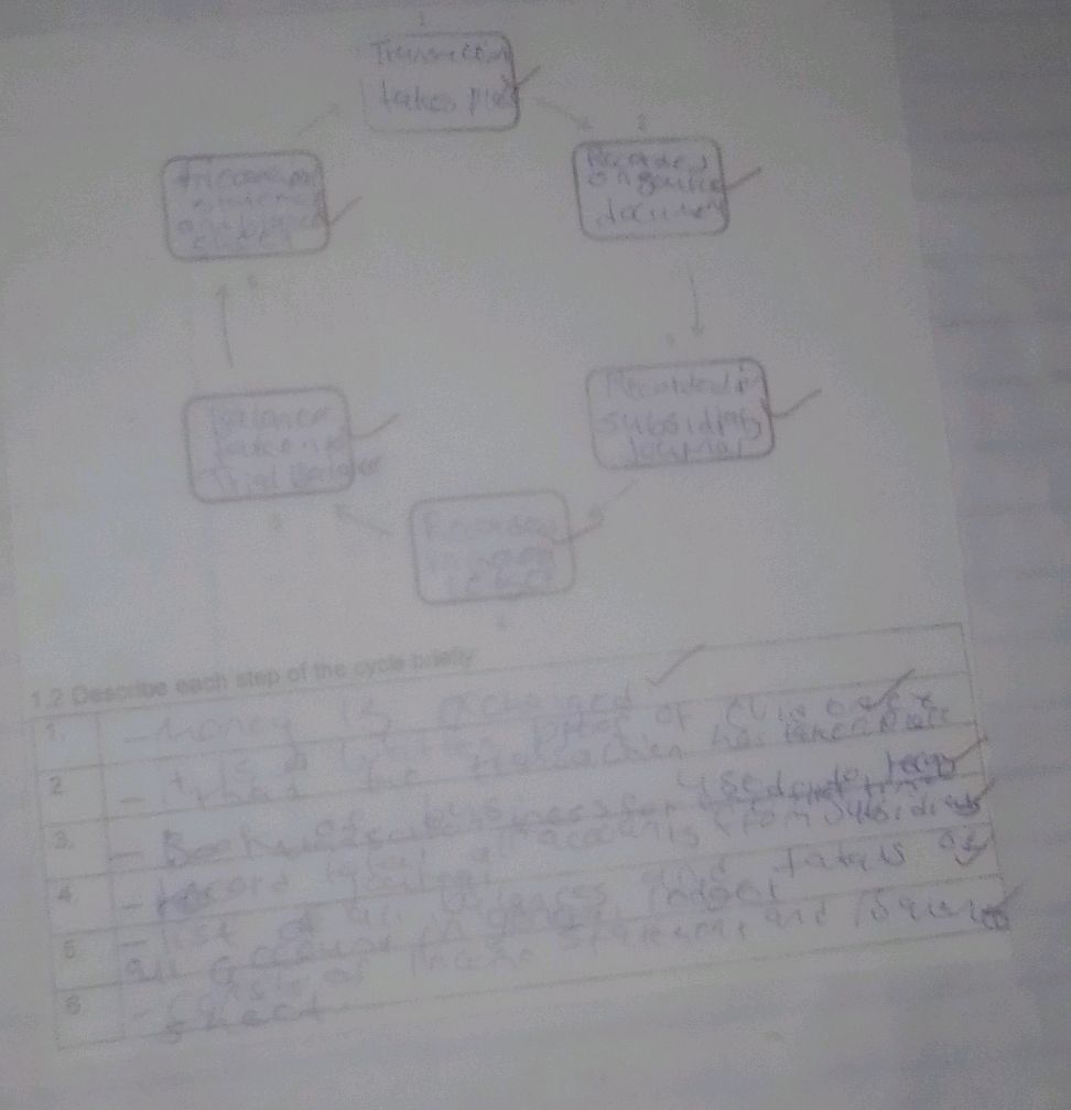1. Describe each step of the cycle briefly | StudyX