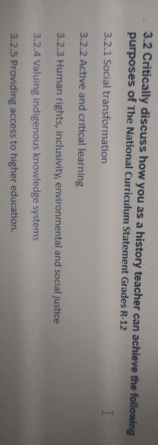 3.2 Critically discuss how you as a history | StudyX