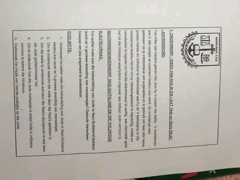 1. ONDERWERP - IDEES VAN RAS IN DIE LAAT | StudyX