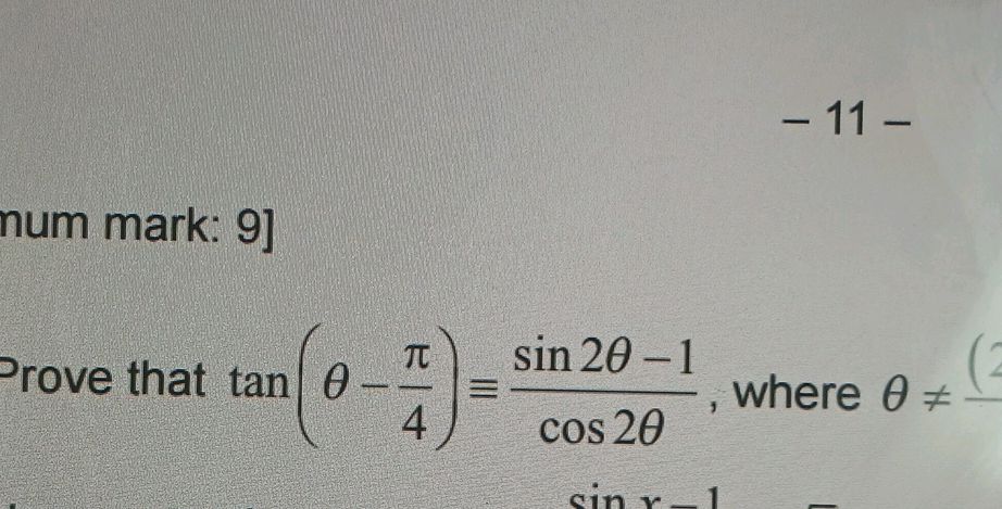 Prove that $ ( - { }{4} ) = { 2 - 1}{ | StudyX