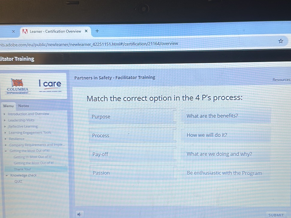 Match the correct option in the 4 P's | StudyX