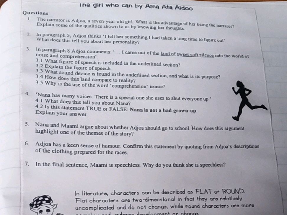 1. The narrator is Adjoa, a seven-year-old | StudyX