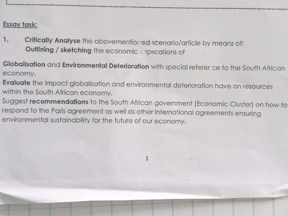 Essay task: 1. Critically Analyse the | StudyX