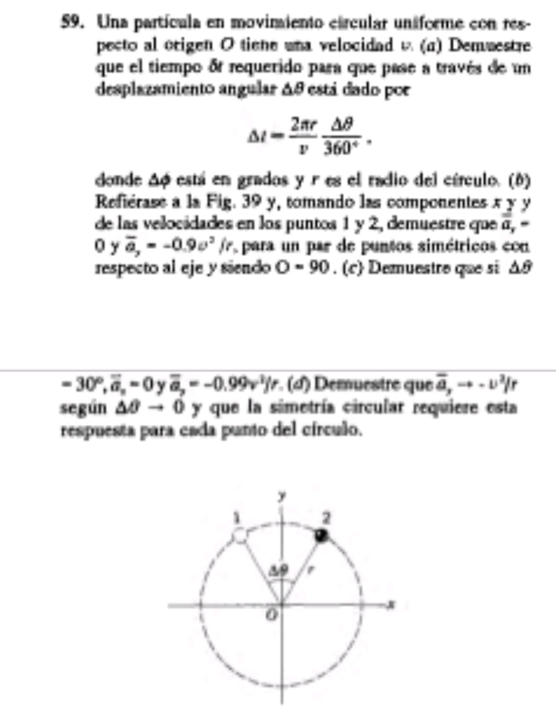 59. Una partícula en movimiento circular | StudyX