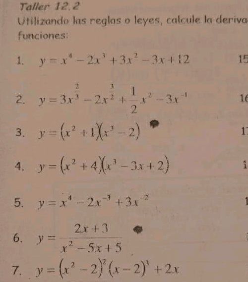 Taller 12.2 Utilizando las reglas o leyes, | StudyX