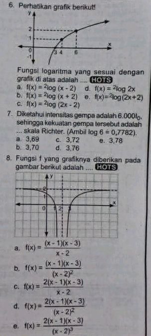 6. Perhatikan grafik berikut! ``` y | | StudyX