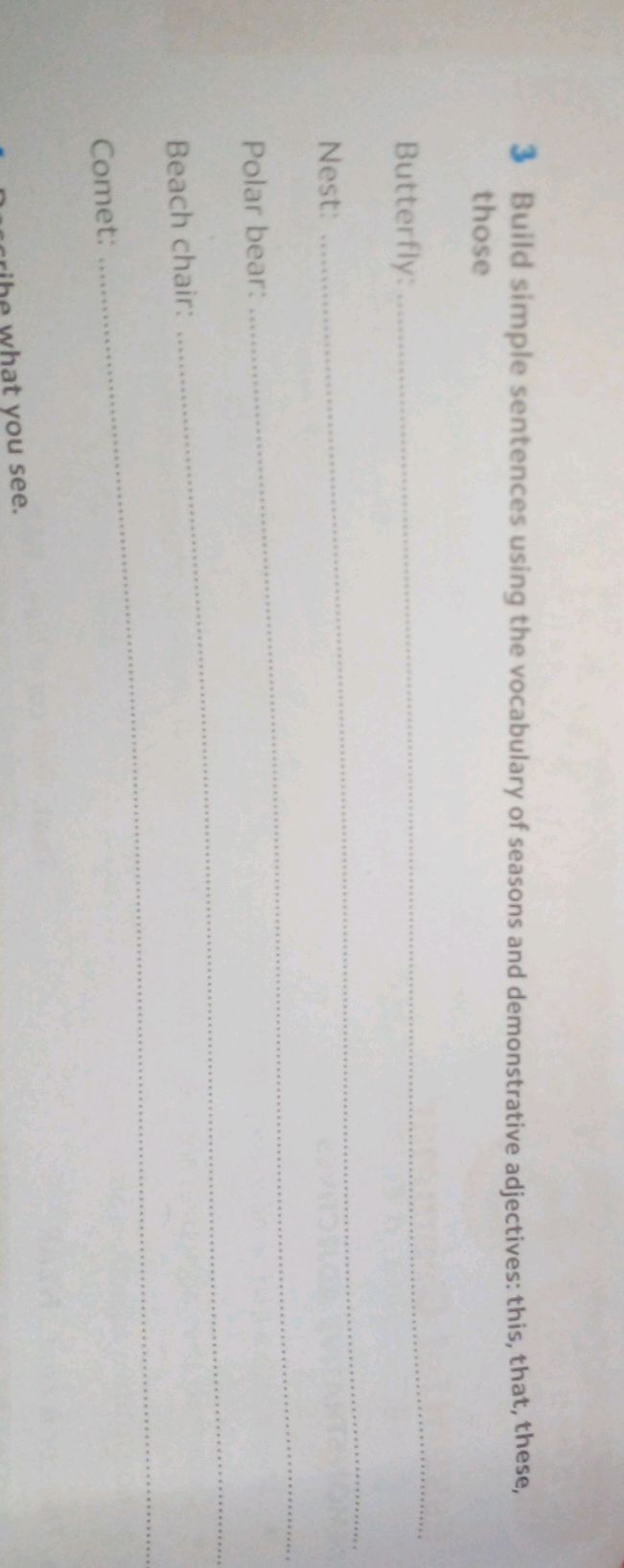 3 Build simple sentences using the | StudyX