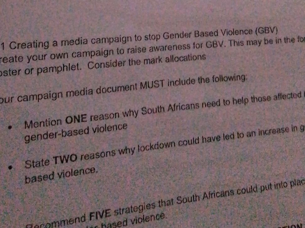 1 Creating a media campaign to stop Gender