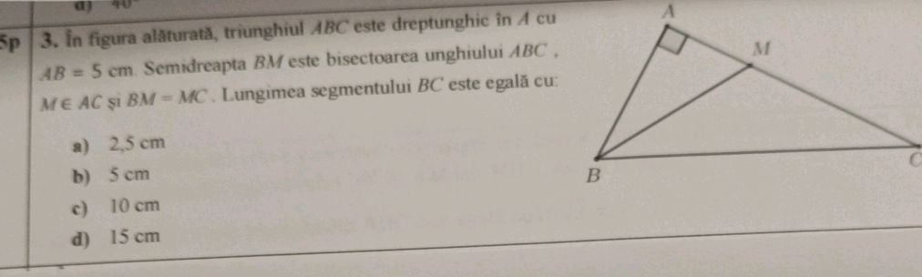 3. În figura alăturată, triunghiul ABC este | StudyX