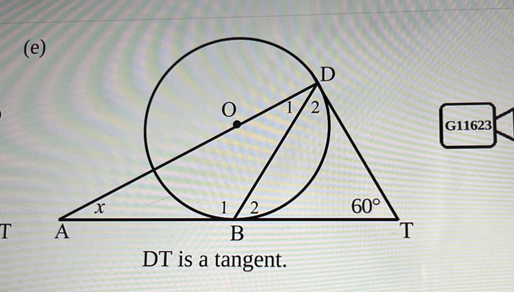 The image shows a circle with center O, and | StudyX