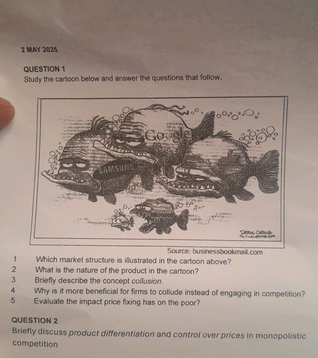 Study the cartoon below and answer the | StudyX