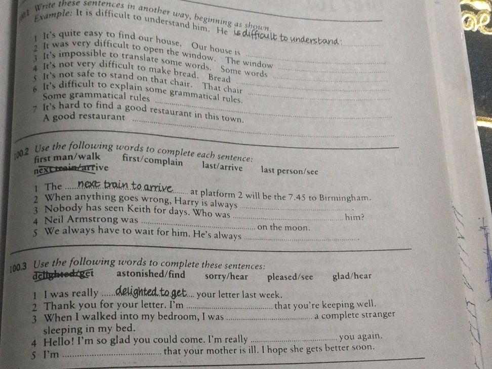 Write these sentences in another way, | StudyX