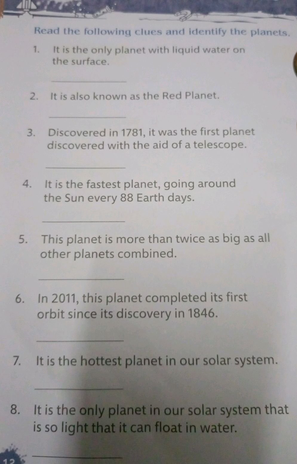 Read the following clues and identify the | StudyX