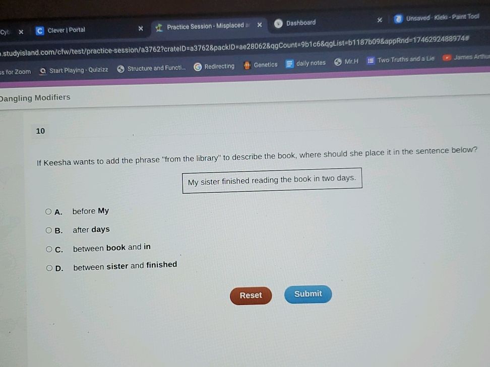If Keesha wants to add the phrase "from the | StudyX
