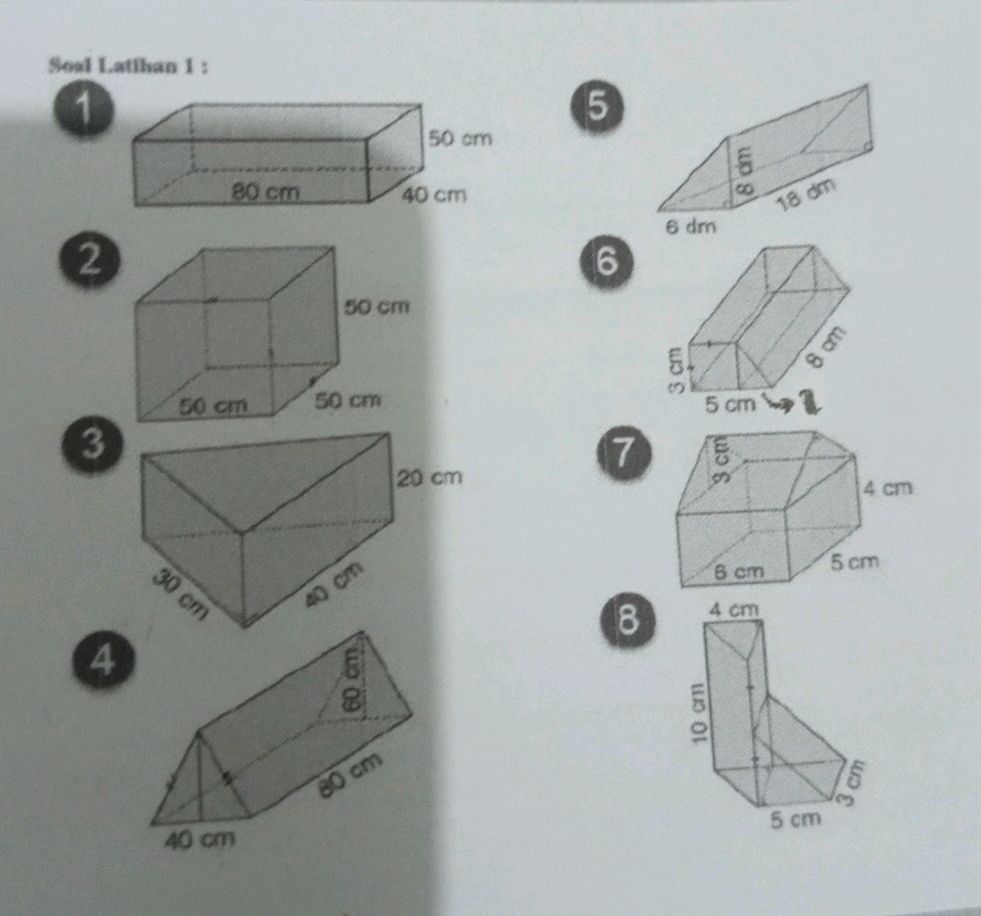 Soal Latihan 1: 1. A rectangular prism | StudyX