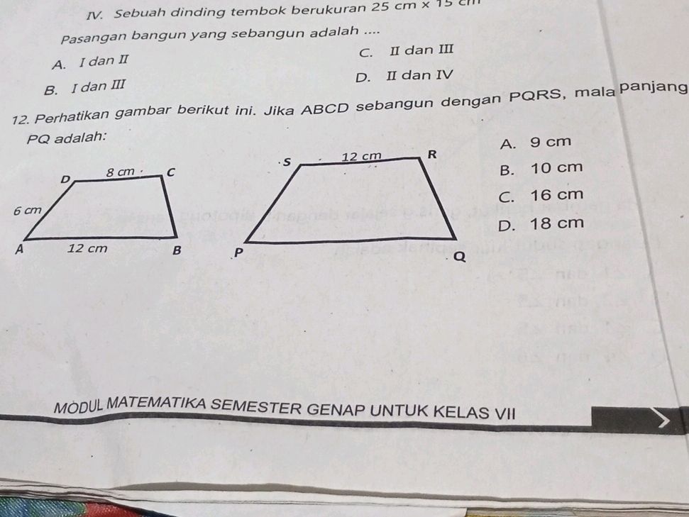 12. Perhatikan gambar berikut ini. Jika ABCD | StudyX