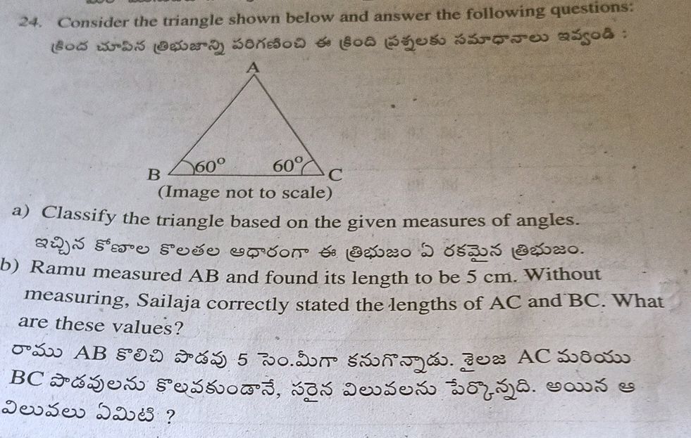 Consider the triangle shown below and answer | StudyX