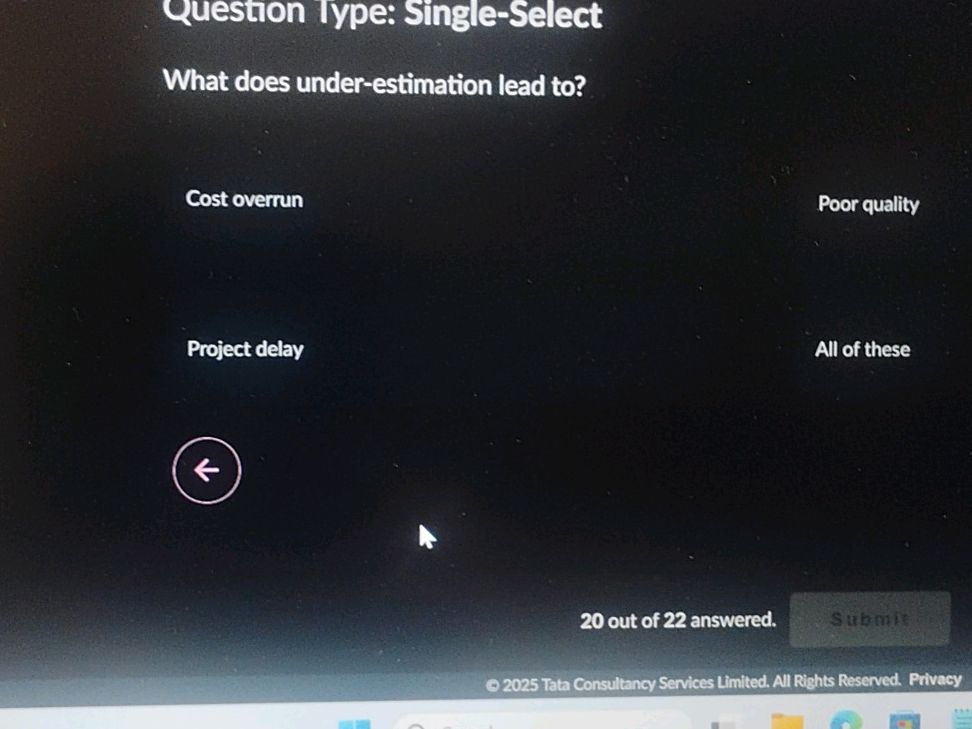 What does under-estimation lead to? Cost | StudyX