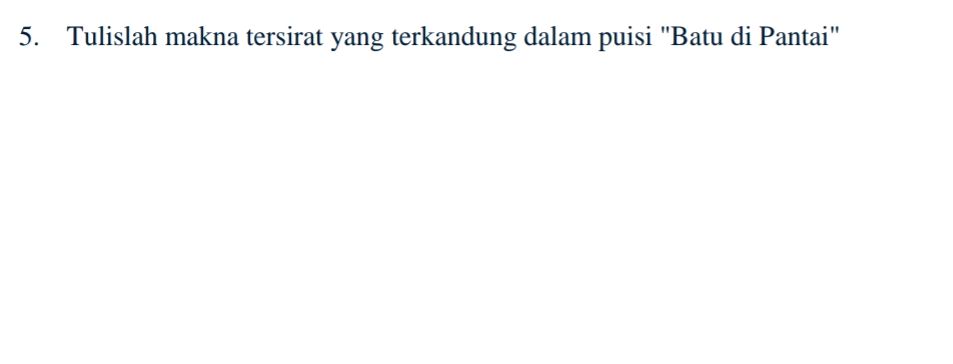 5. Tulislah makna tersirat yang terkandung | StudyX
